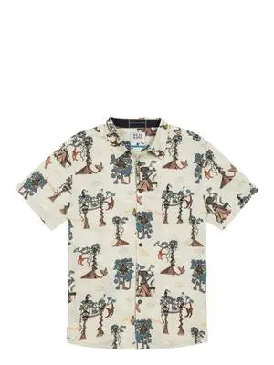 BAJA LLAMA Treehouse7-seas Button Up - Tan