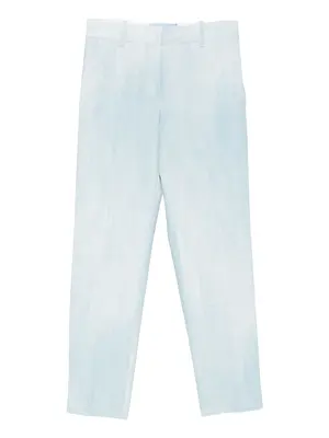 Ermanno Scervino Denim-print Trousers - Blue