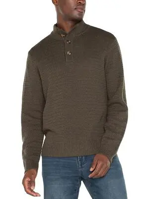 LIVERPOOL Liverpool Los Angeles Mock Neck Pullover Sweater Olive