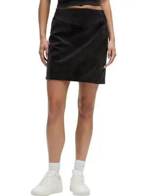 Lululemon Scuba Mid-rise Mini Skirt - Black