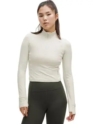 Lululemon Lululemon It's Rulu Cropped Half Zip Bone