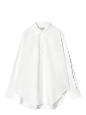 Cos Relaxed Fit Cotton Shirt - White
