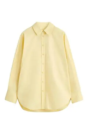 Cos Relaxed Fit Cotton Shirt - Yellow