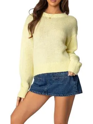 EDIKTED Kyrah Oversized Sweater - Yellow