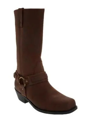 Jeffrey Campbell Waylon Western Boots - Dark Brown Oiled