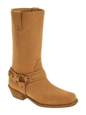 Jeffrey Campbell Waylon Western Boots - Natural Nubuck