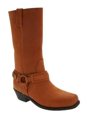 Jeffrey Campbell Waylon Western Boots - Tan Crazy Horse