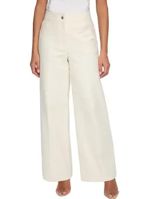 Elie Tahari Leith High Waist Cotton Pants - Ecru