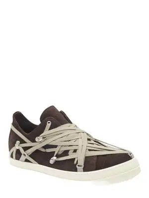 Rick Owens Megalaced Sneakers - Mahogany/ Milk