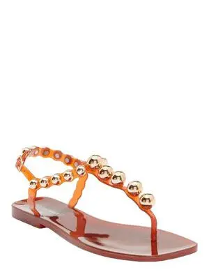 Jeffrey Campbell Jeffrey Campbell Plated Embellished Sandals Orange Gold