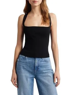 Cult Gaia Cult Gaia Crawford Rib Tank Black