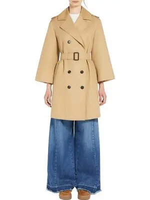 Max Mara Elodia Belted Trench Raincoat - Beige