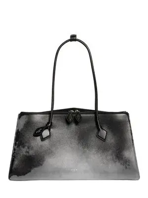 Alaïa Le Teckel Grained Leather Tote - Noir