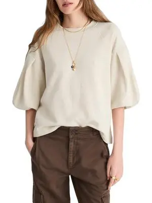 Madewell Puff Sleeve T-shirt - Heather Natural