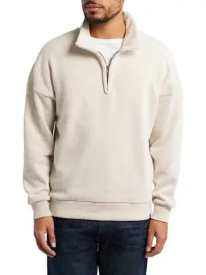 THREADS 4 THOUGHT Threads 4 Thought Gabe Oversize Fleece Quarter Zip Pullover Bone