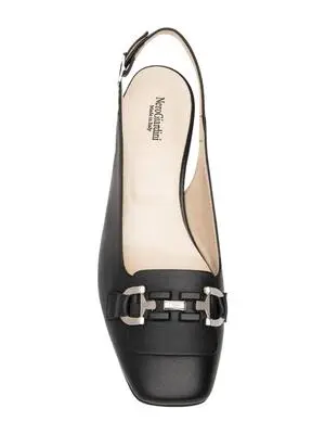 NEROGIARDINI NeroGiardini Leather Horsebit Slingback Pumps