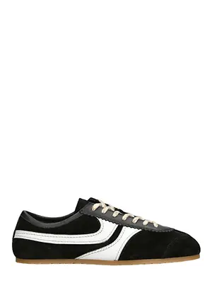 Dries Van Noten Dustin Stripe Leather Low-top Trainers - Black
