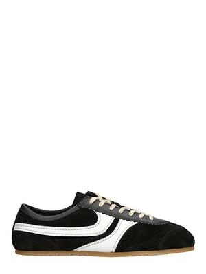 Dries Van Noten Dustin Stripe Leather Low-top Trainers - Black