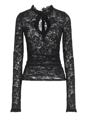MSGM MSGM Lace Top Black