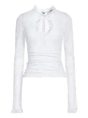 MSGM Lace Top - White