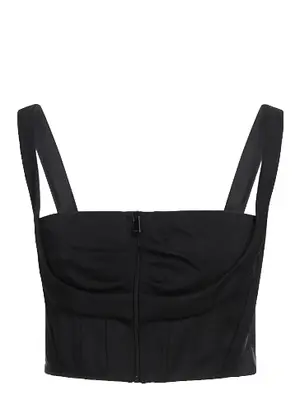 Pinko Jersey Crop Top - Black