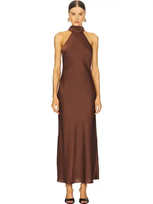 NICHOLAS Trina Midi Dress - Coffee