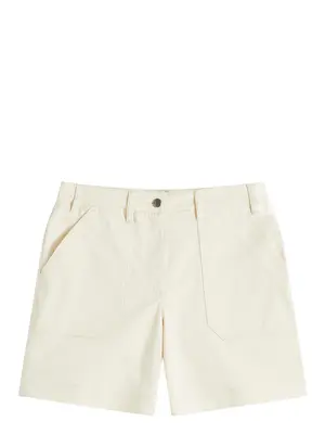 Moncler Organic Cotton Wide Shorts - White
