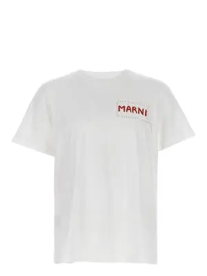 Marni Logo Patch T Shirt - White