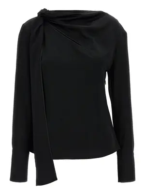 Givenchy Viscose Blend Blouse - Black
