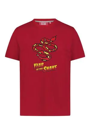 MOSTLY HEARD RARELY SEEN Year Of The Snake Cotton T-shirt - Red