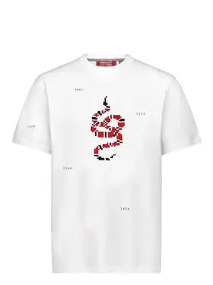 MOSTLY HEARD RARELY SEEN Snake Years Cotton T-shirt - White