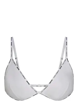 SKIMS X Dolce&gabbana Cotton Jersey Triangle Bralette - Snow