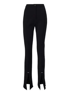 MUGLER Pierced High-rise Flared Pants - Black