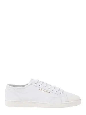 Saint Laurent Gym Leather Sneakers - White