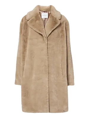 Velvet By Graham & Spencer Evalyn Faux Fur Coat - Beige
