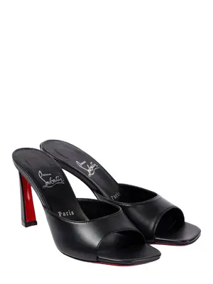 CHRISTIAN LOUBOUTIN Condora 85 Leather Mules - Black