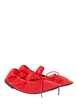Proenza Schouler Glove Mesh Mary Jane Flats - Red