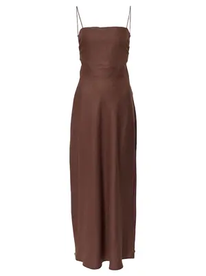 Faithfull The Brand Linen Maxi Dress - Brown
