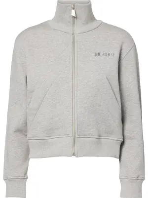 Attico Cotton Fleece Track Jacket - Grey