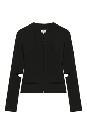 COURREGES Scuba Fitted Jacket - Black