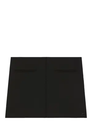COURREGES Heritage Clipped Mini Skirt - Black