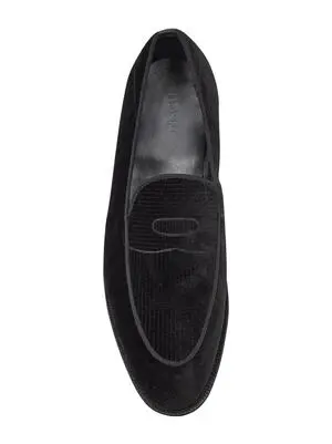John Lobb Bill Velvet Penny Loafers - Black