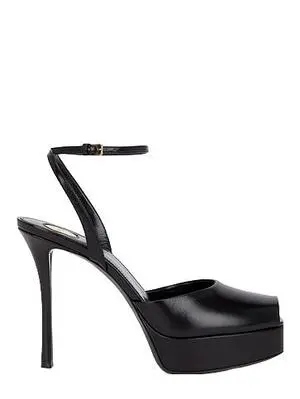 Saint Laurent La Scandale Platform Sandal - Nero