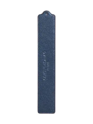 COACH Coach Remade Leather Bookmark Blue Metallic