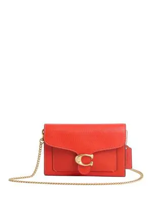 COACH Restored Tabby Chain Clutch - Brass/red Orange