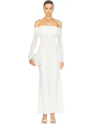 Charo Ruiz Ibiza Minerva Long Dress - White Tannis