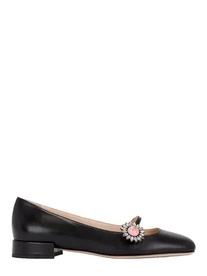 Valentino Garavani Valentino Garavani Preshoes Ballerina Flat Nero  Crystal  & Rosa