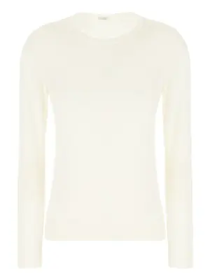 Malo Fine-knit Sweater - White
