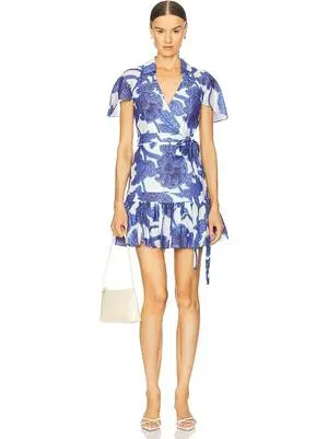 Alexis Melba Linen Wrap Dress - Abyss Blue