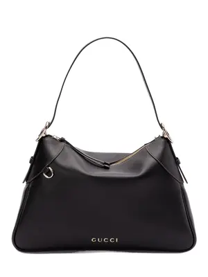 Gucci Gg Emblem Shoulder Bag - Black